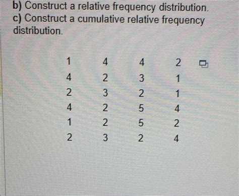 solved b construct a relative frequency distribution c
