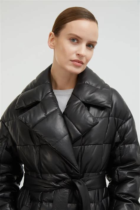 Утепленное кожаное пальто SnowQueen_collection 654540003 цены в Москве ...
