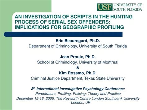 Ppt An Investigation Of Scripts In The Hunting Process Of Serial Sex