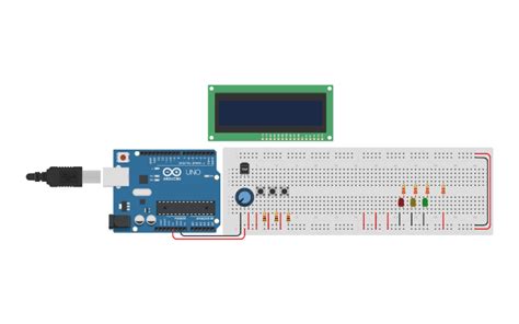 Circuit Design Display E Botão Tinkercad
