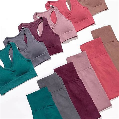 Seamless Yoga Set Women Sportswear 2 Piece Gym Clothing Exercise