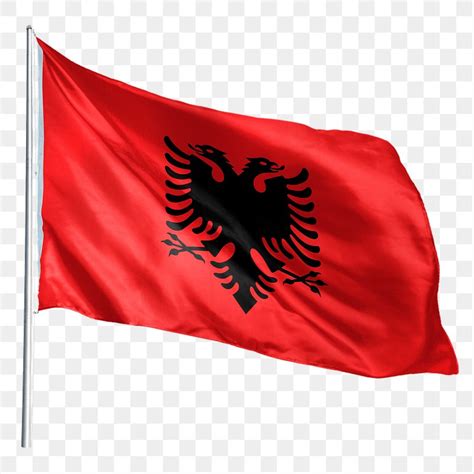 Albanian Flag Waving