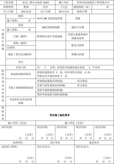 建筑节能分部工程质量验收记录 word文档在线阅读与下载 无忧文档