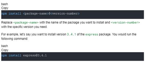 How To Install A Specific Version Of Nodejs Package