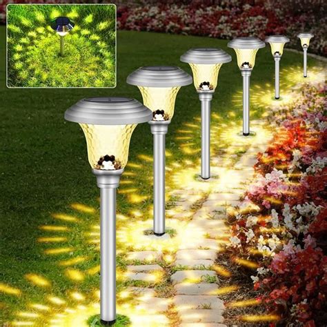 Lampe Solaire Extérieur Lumière Solaire Jardin LEDs au Sol Éclairage K Blanc Froid