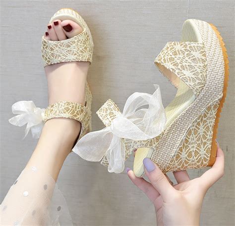 Cooky Womens Sandals Lace Rich Women Chunky High Heels Comfortable
