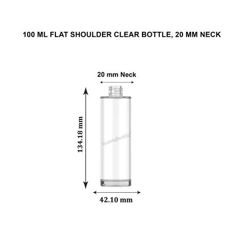 100 Ml Flat Shoulder Clear Glass Bottle Ajanta Bottle Pvt Ltd