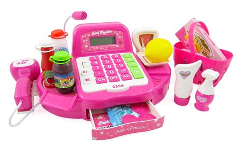 Free Shipping Playworld 12 Pink Cash Register Toy With Realistic