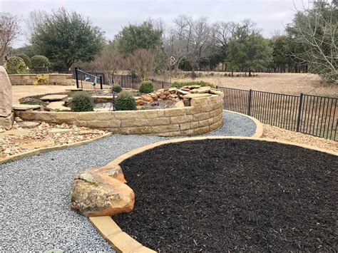 Stone Walls And Basalt Pathway Landscape Austin By Greenbelt Patio