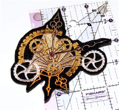 Steampunk Clockwork Gears Iron On Embroidery Patch Mtcoffinz Etsy