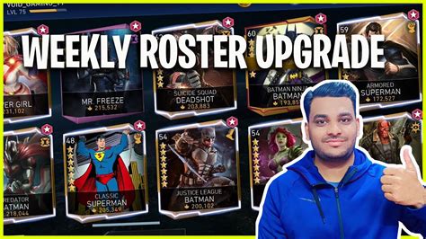 Injustice 2 Mobile Weekly Roster Upgrade Upgrading Characters YouTube