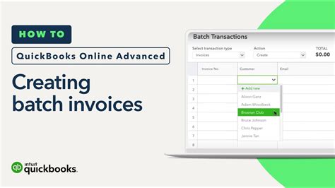 How To Create Batch Invoices QuickBooks Online Advanced YouTube