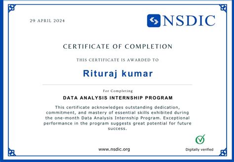 Rituraj Kumar On Linkedin Dataanalytics Internshipcompletion Pgdm Nsdic