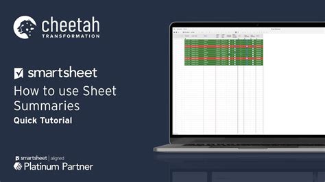 How To Use Sheet Summaries Smartsheet Tutorial Youtube