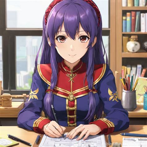 Megumin Solves Math Problem Stable Diffusion Online