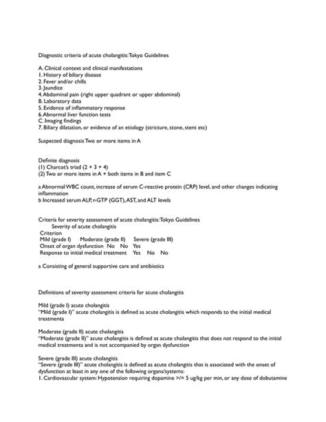 Acute Cholangitis Note Pdf