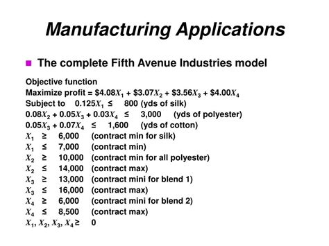 Ppt Lp Modeling Applications With Computer Analyses In Excel And Qm