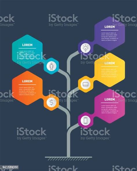 수직 타임 라인 인포 그래픽입니다 개발과 비즈니스의 성장입니다 5 옵션 부품 단계 또는 프로세스와 비즈니스 개념 타임 라인 또는 동향 그래프입니다 0명에 대한 스톡 벡터