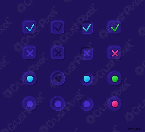Botons Ui Elements Kit Vector De Stock Crushpixel