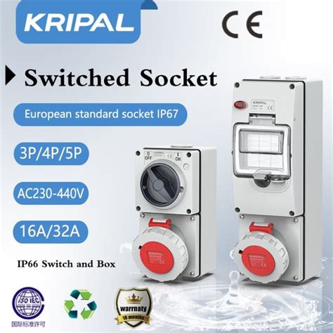 Ip67 Waterproof Cee Socket 32a Socket 3pin 32a Outlet Socket
