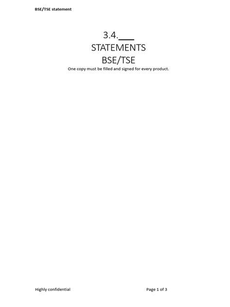 Bse Tse Statement Pdf