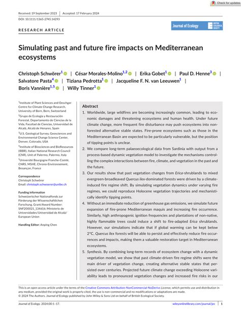 Pdf Simulating Past And Future Fire Impacts On Mediterranean Ecosystems