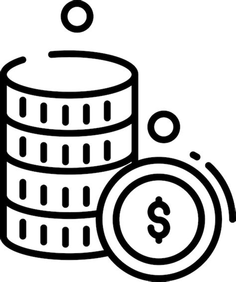 Premium Vector Token Coinssolid Outline Vector Illustration
