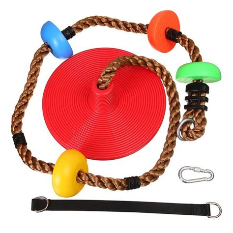 Dropship Climbing Rope Tree Swing With Climbing Rope And Platforms Disc
