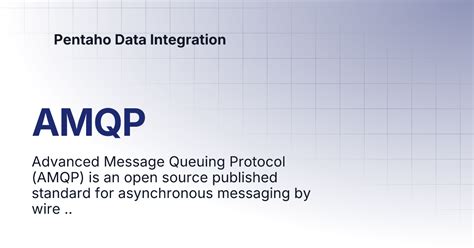 AMQP Pentaho Data Integration