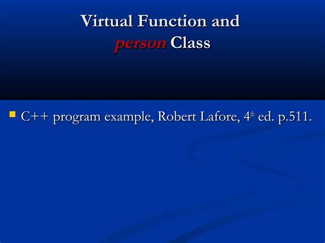 Lec Virtual Functions Ppt