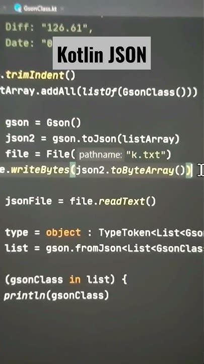 Kotlin Gson() . JSON - YouTube