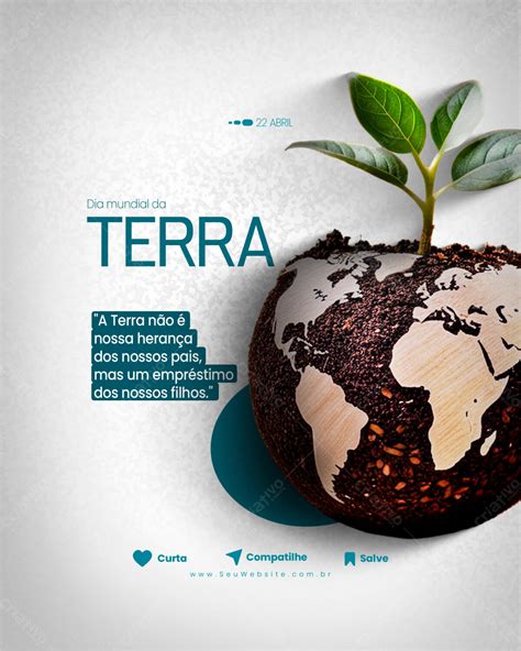 A terra não é nossa herança dos nossos pais psd editável dia mundial da