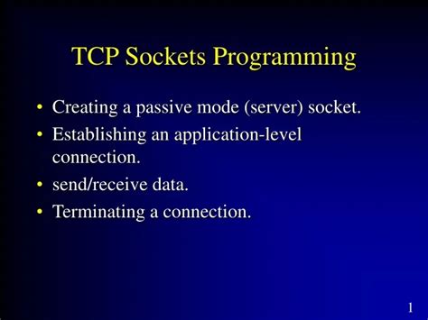 Ppt Tcp Sockets Programming Powerpoint Presentation Free Download