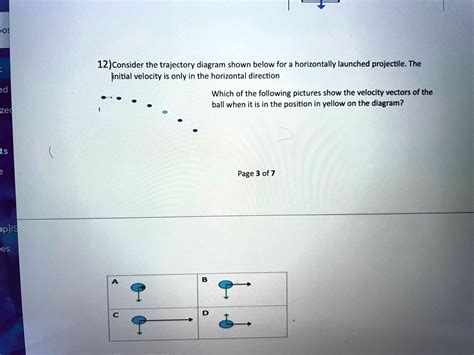 Solved 12 Consider The Trajectory Diagram Shown Below For A