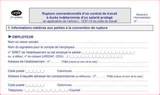 Comment remplir cerfa rupture conventionnelle La réponse est sur
