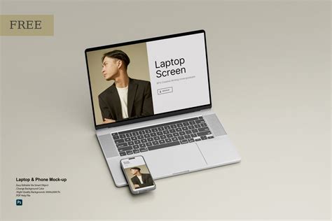 Free Laptop And Phone Mockup