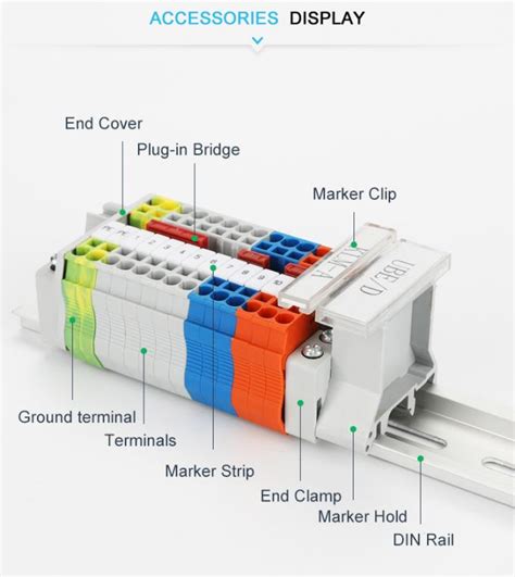 China Din Rail Push In Terminal Block Multi Level Terminal Block With