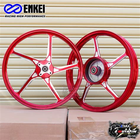 Jual ENKEI Racing Pelek CNC VELG AK55 Chrome Ring 17 PNP F1ZR Fizr