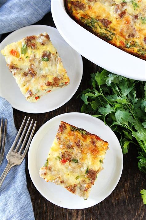Sausage Cheese And Potato Egg Casserole Two Peas And Their Pod