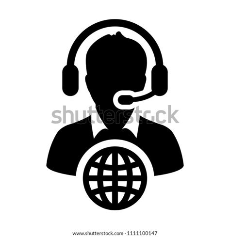Man Customer Service Icon Vector Person Stock Vector Royalty Free