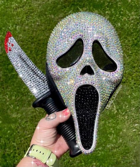 Fully Crystalized Scream Mask Made To Order Available In Crystal Ab And