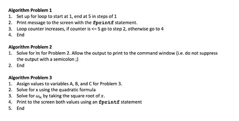 Solved Algorithm Problem 1 1 Set Up For Loop To Start At 1