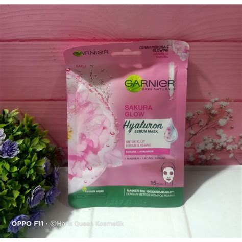 Jual Garnier Skin Naturals Sakura Glow Hyaluron Serum Mask Shopee Indonesia