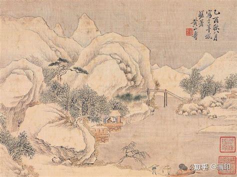 清 · 黄山寿《拟古山水册》 知乎