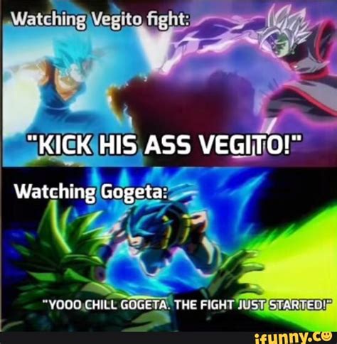 Vegito Fight Ne Kick His Ass Veg Watching Gogeta Chill Gogeta The