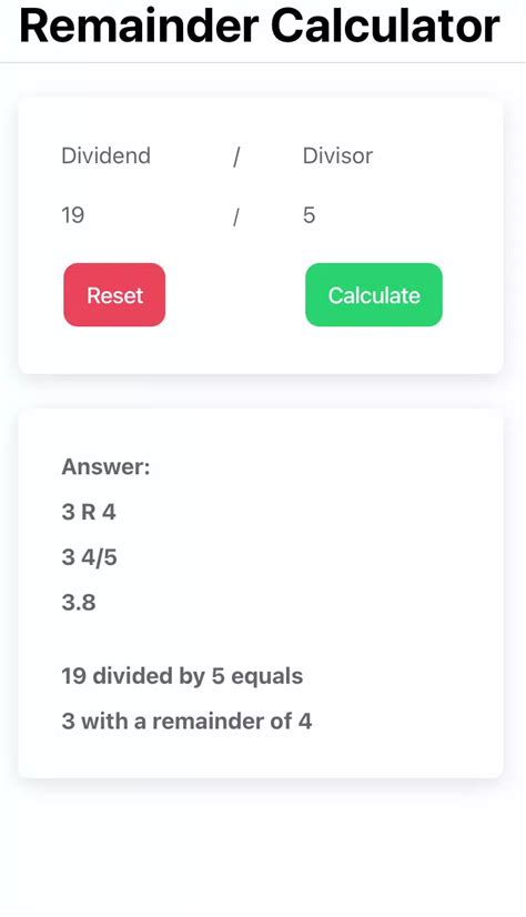 Divisor And Dividend On A Calculator