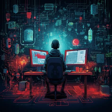 Premium Ai Image Online Security Technology Hacking Background