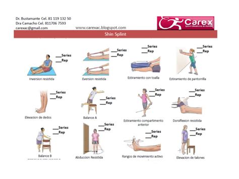 Carex Sport Medicine Ejercicios Para Periostitis