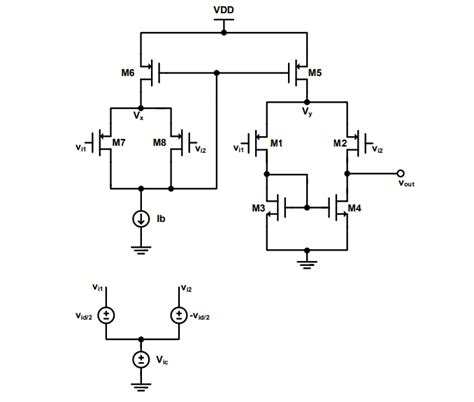 Design Of A Single Ended Differential Amplifier