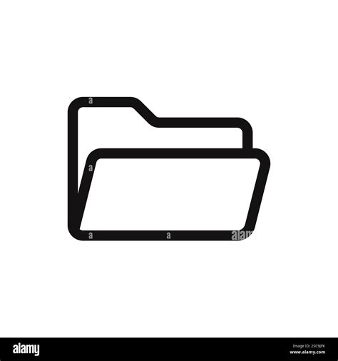 File Folder Icon Document Binder Symbol Vector Illustration Stock